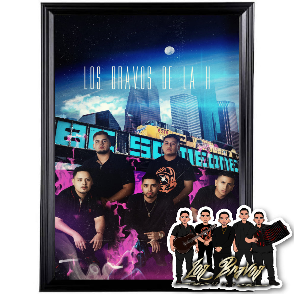 Los Bravos De La H Poster & Sticker – Insolente Music